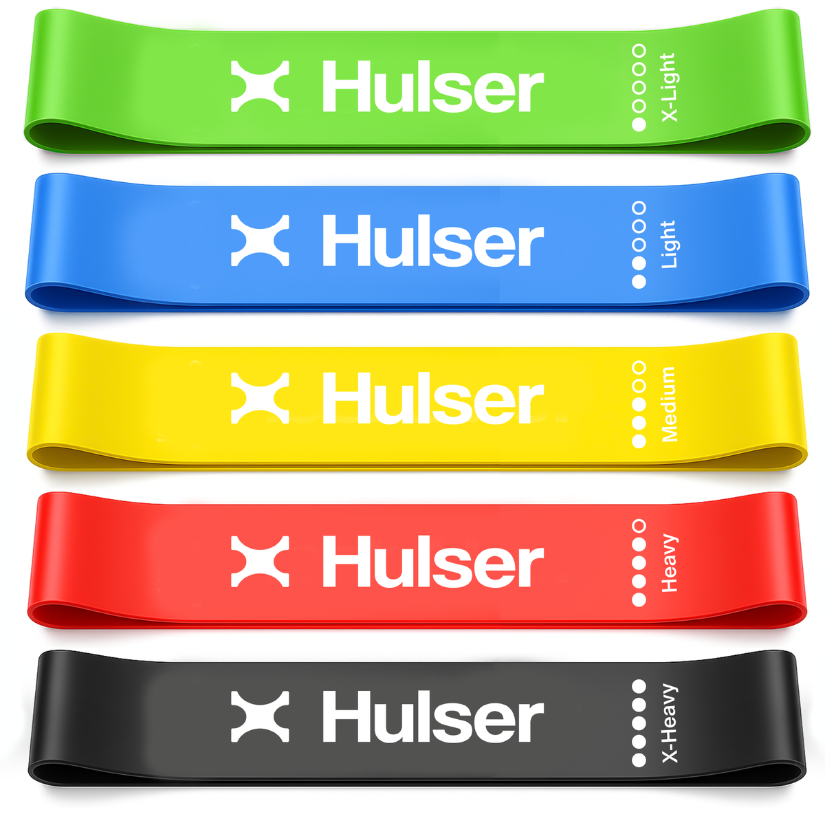 Mini Weerstandsbanden Set 5-delig – 2-18 kg – Multicolor – Hulser