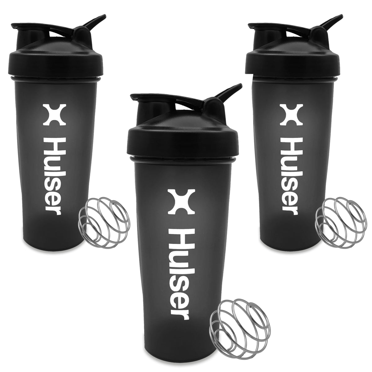 Shakebeker - 600ml - Zwart - 3 stuks - Hulser
